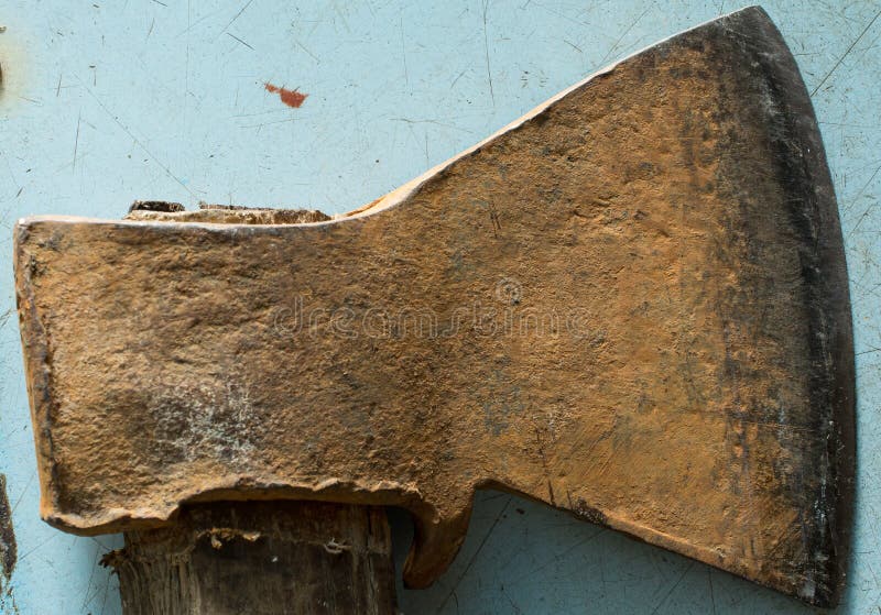 Old rusty metal axe stock photo. Image of damaged, black - 58351390
