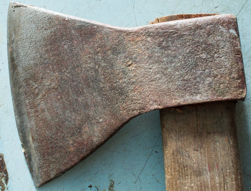 Old rusty metal axe stock photo. Image of brown, crack - 58351454
