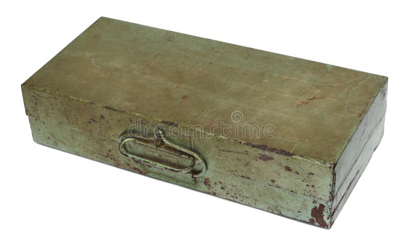 Old rusty metal box stock photo. Image of tool, white - 7600138