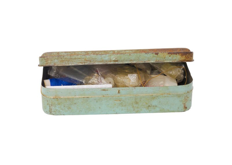 Old Rusty Metal Box Isolated on White Background. this Had Clipping ...