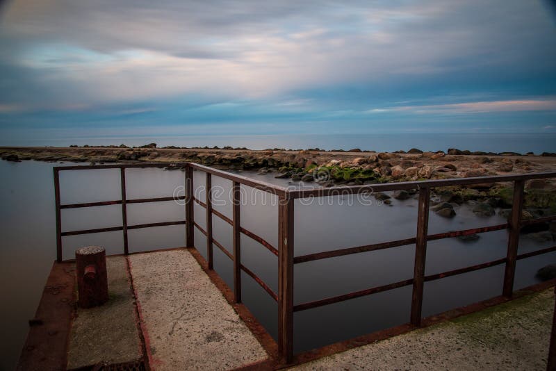 Old Rusty Metal Bridge in Port Stock Photo - Image of person, rusty ...