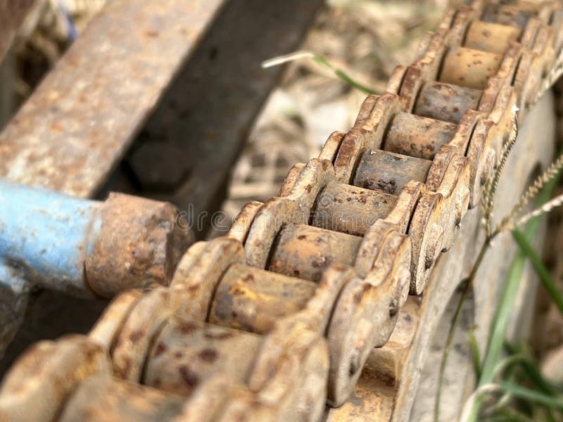 Old Rusty Metal Chain for the Construction of the House Stock ...