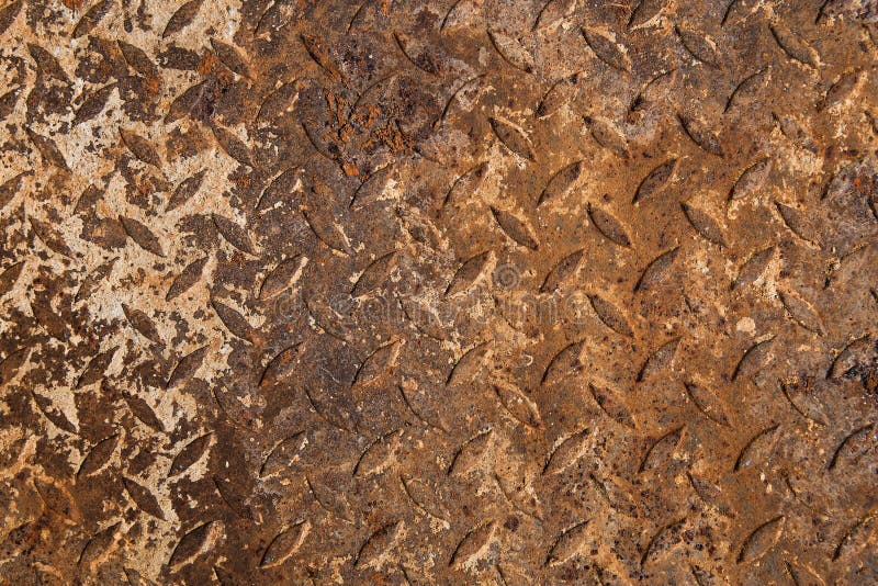 Old Rusty Metal Diamond Plate Texture Stock Photo - Image of ...