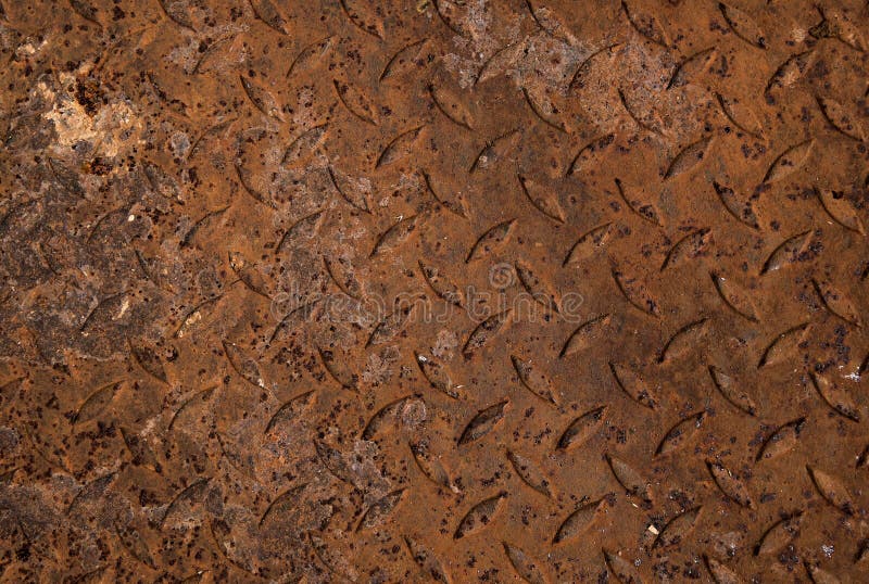 Old Rusty Metal Diamond Plate Texture Stock Photo - Image of ...