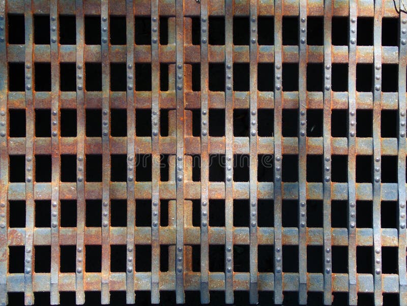 Old Rusty Metal Drain Grate Stock Image - Image of drain, frame: 147626837