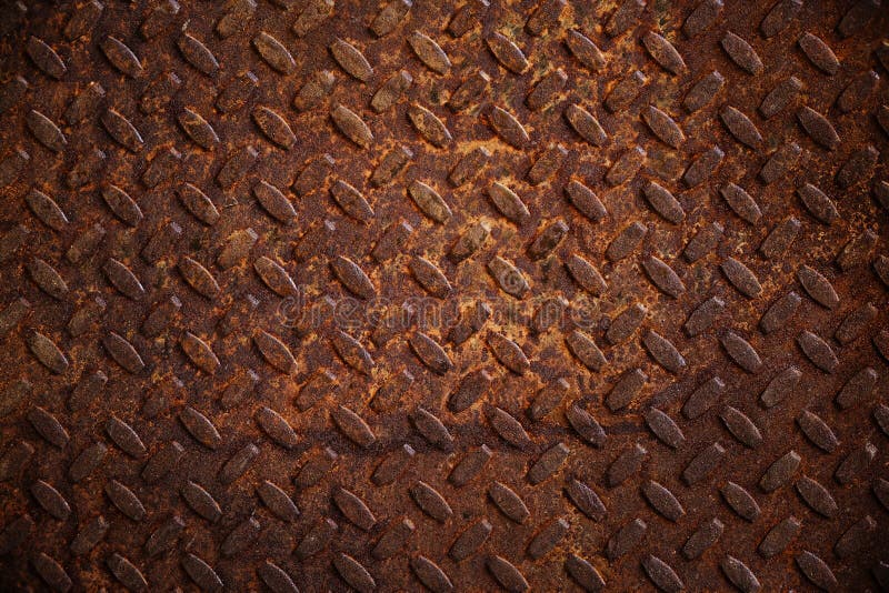 Old and Rusty Metal Floor. Texture of a Rough Metal Sheet with a Convex ...