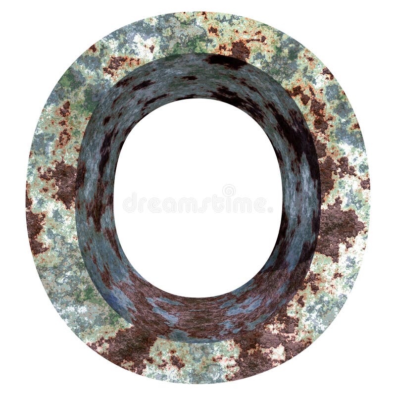 Old rusty metal font stock illustration. Illustration of damaged ...