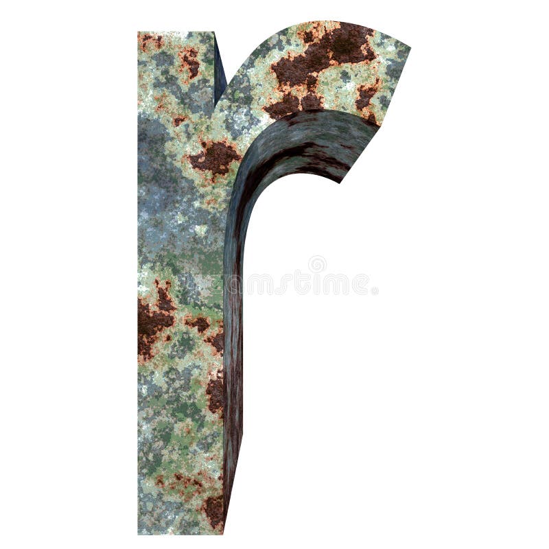 Old rusty metal font stock illustration. Illustration of grunge - 121699757