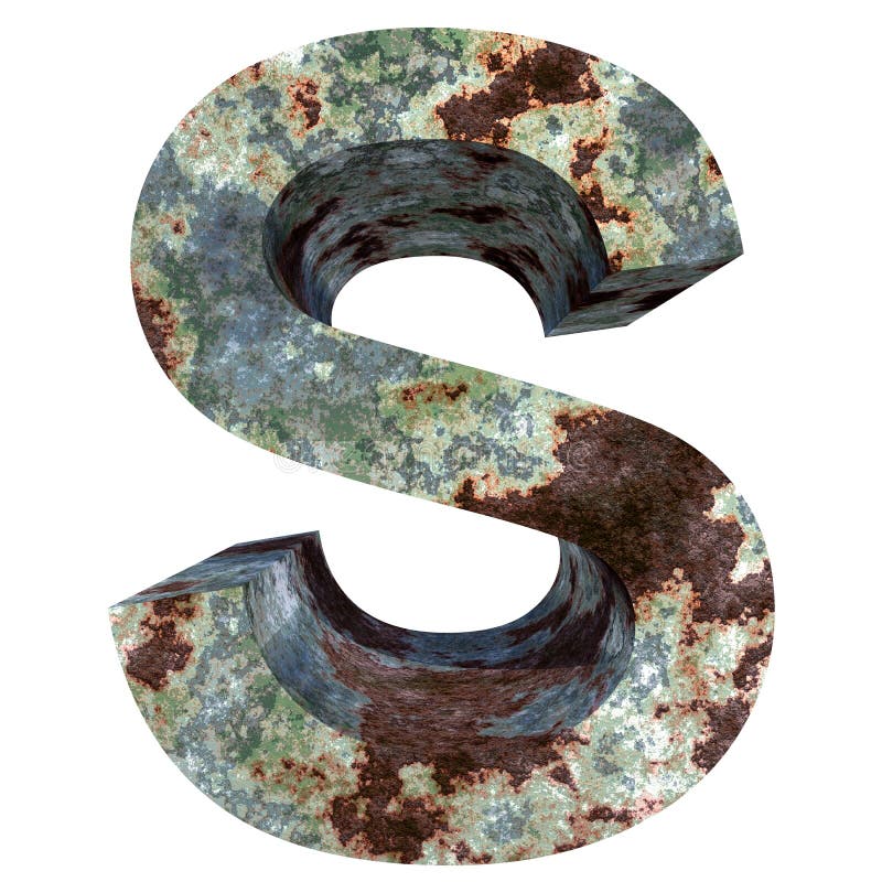 Old rusty metal font stock illustration. Illustration of element ...