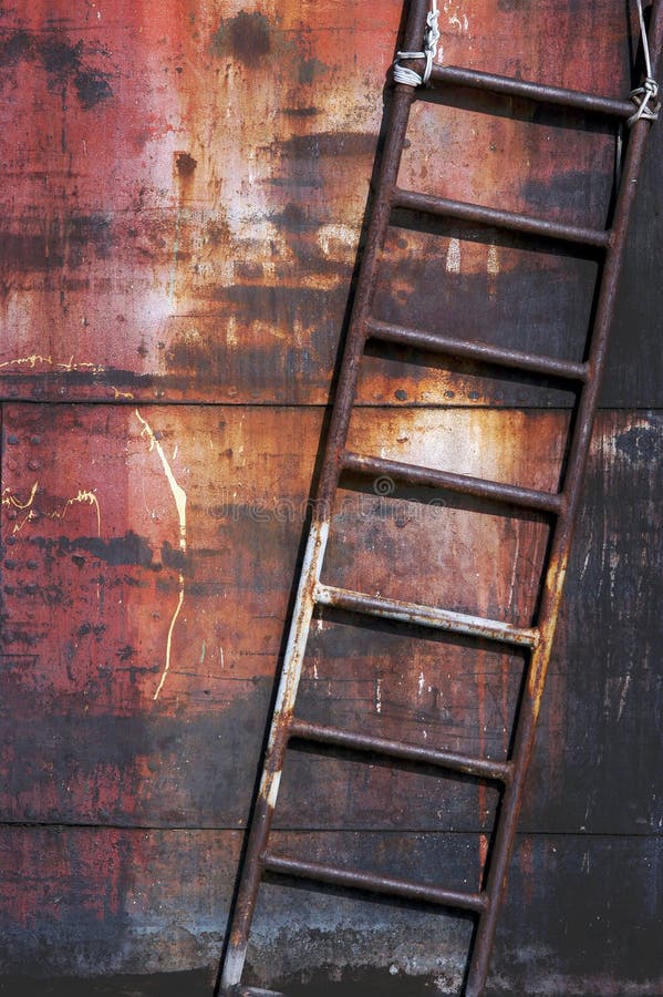 Old rusty metal ladder stock photo. Image of step, metal - 10817994