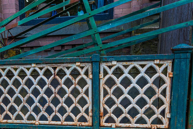 Rusty Metal Work on Building Stock Image - Image of rusty, antique ...