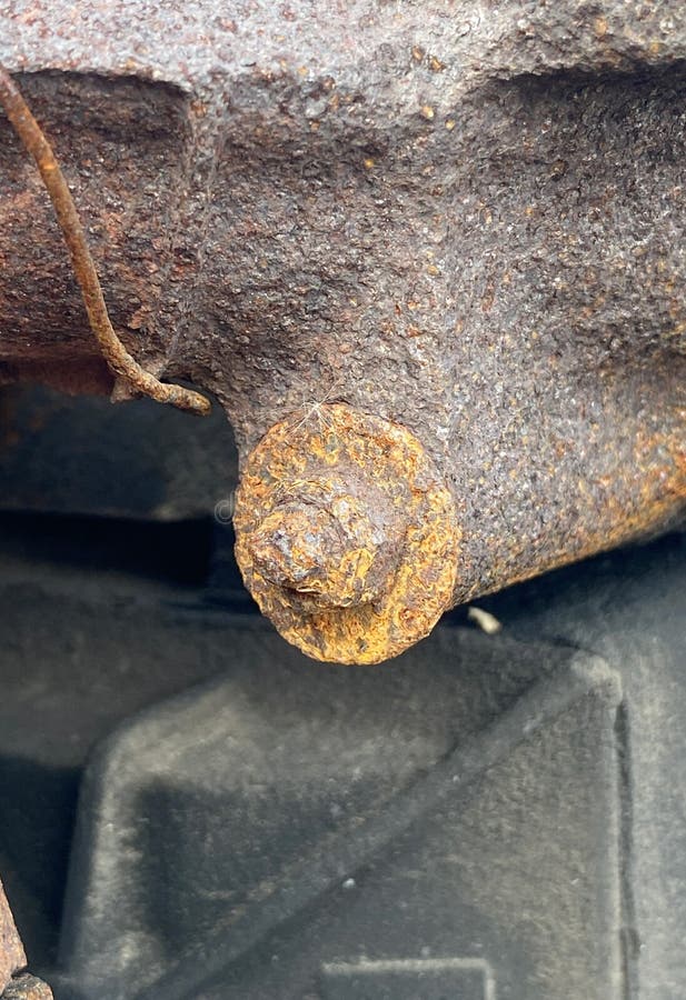 Old Rusty Metal Machine with a Bolt Stock Image - Image of industrial ...