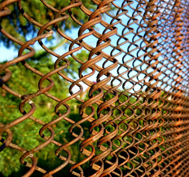Old Rusty Metal Mesh Fence Outdoor,abstract Background. Stock Image ...