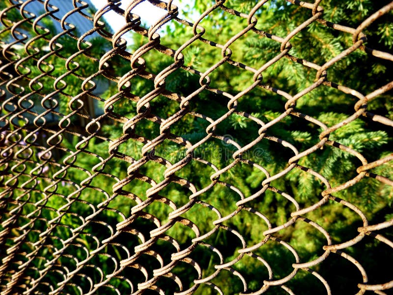 Old Rusty Metal Mesh Fence Outdoor,abstract Background. Stock Photo ...