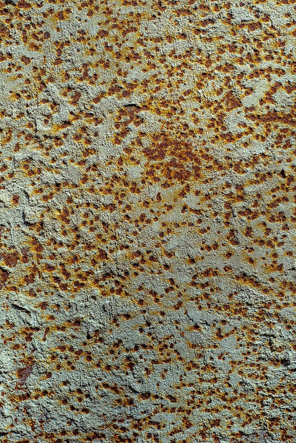 Old Rusty Metal, Painted Grey Which Becames Orange Dots from Rust Stock ...