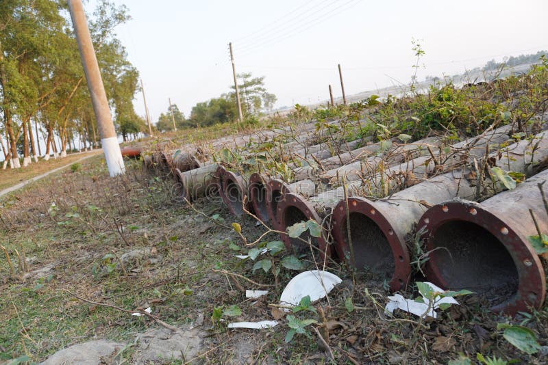 Old Rusty Metal Pipe for Recycling. Stock Photo - Image of colours ...