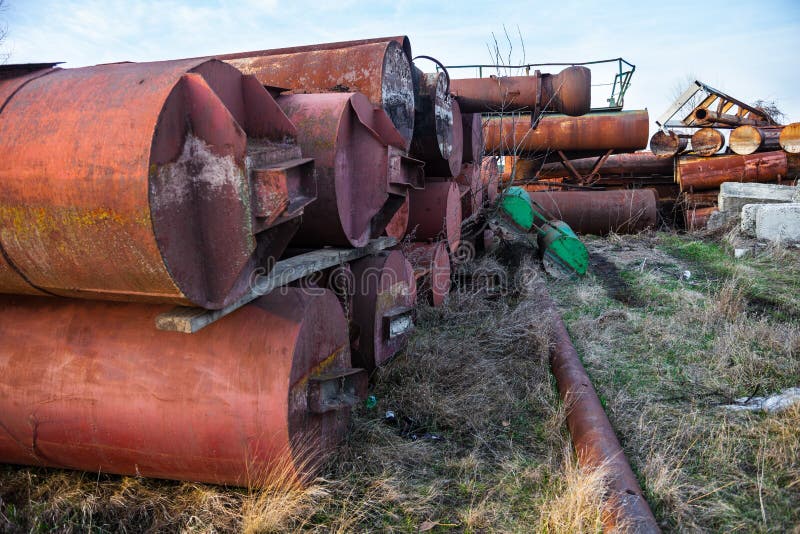 Old Rusty Metal Pipes Stack Stock Photo - Image of corroded, duct: 62676968