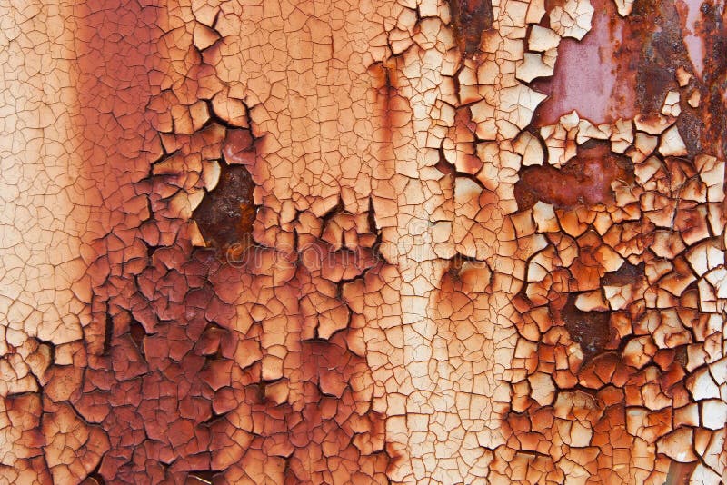 Old Rusty Metal Plate that Change from White To Red Color Stock Photo ...