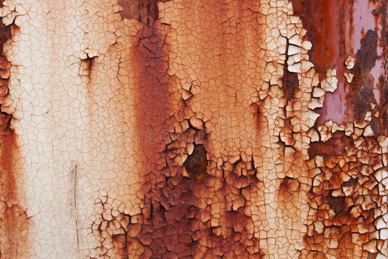 Old Rusty Metal Plate that Change from White To Red Color Stock Photo ...