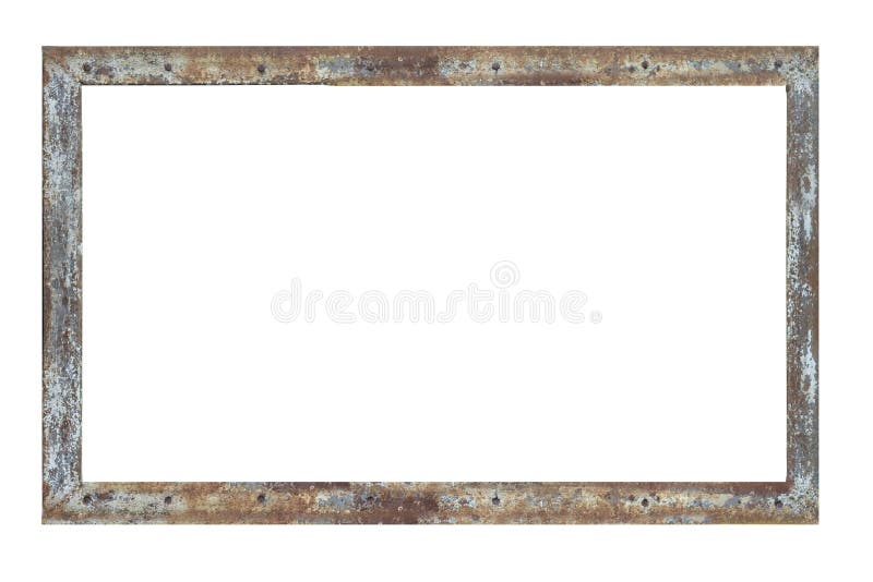 Old Rusty Metal Rectangular Frame. Vintage Frame with Rough Texture ...