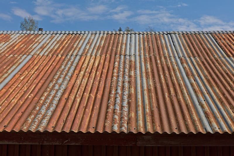 Old rusty metal roof. stock photo. Image of rust, wallpaper - 369082040