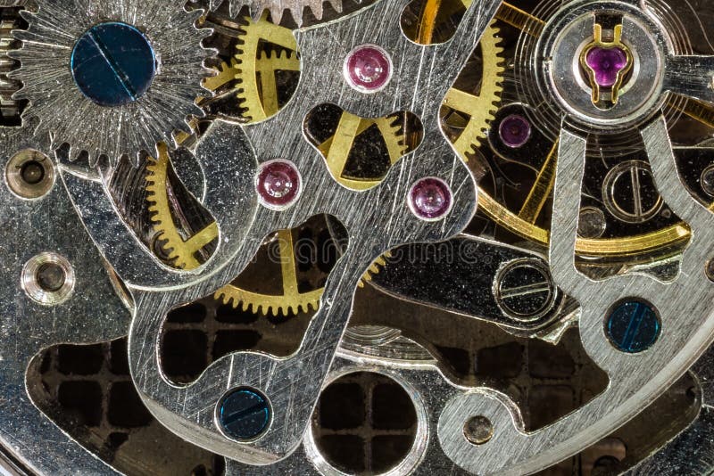 Old Rusty Metal Self-winding Clock Mechanism Stock Image - Image of ...