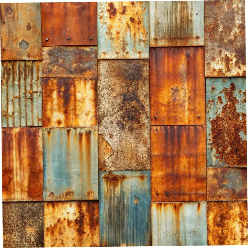 Old Rusty Metal Sheet Collage Texture for Banner or Backdrop Design ...