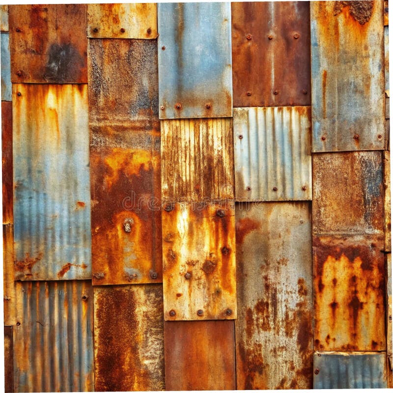 Old Rusty Metal Sheet Texture Collage for 3D Mapping and Banner Design ...