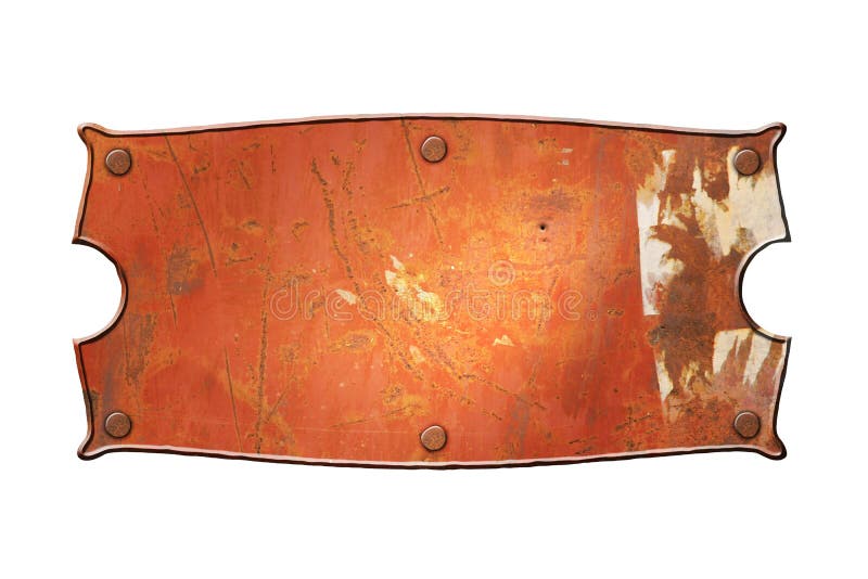 Old rusty metal sign board stock illustration. Illustration of frame ...