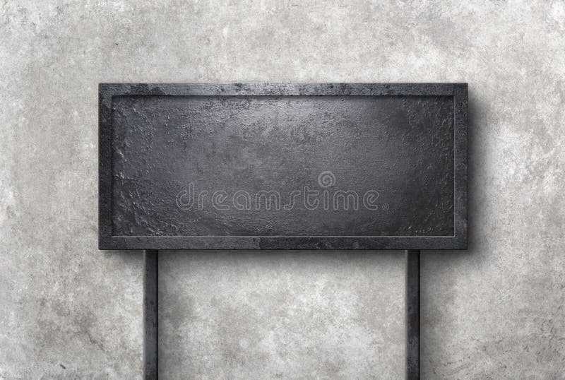Empty Metal Post Sign Board on White Background Stock Illustration ...