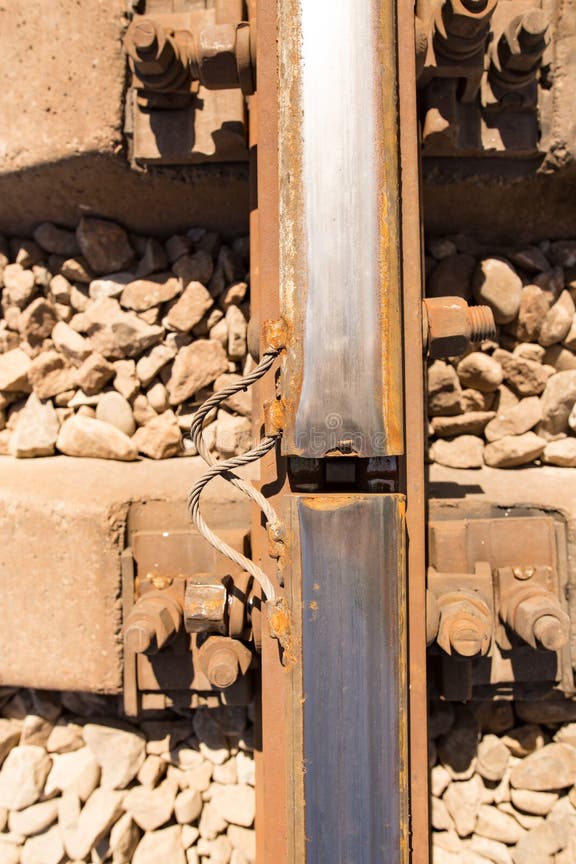 Old Rusty Metal Sleepers on the Railway Stock Image - Image of railroad ...