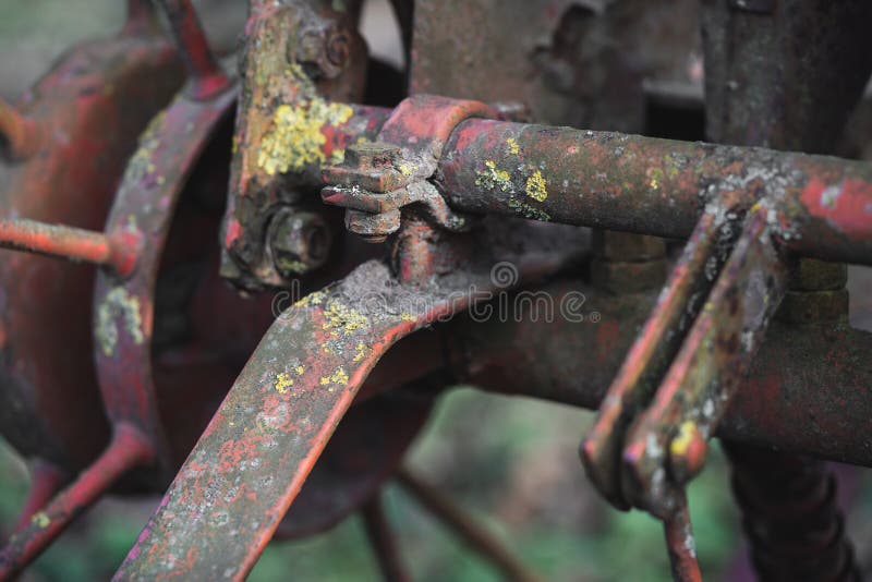 Old Rusty Metal Spare Parts for Work in Agriculture Stock Photo - Image ...