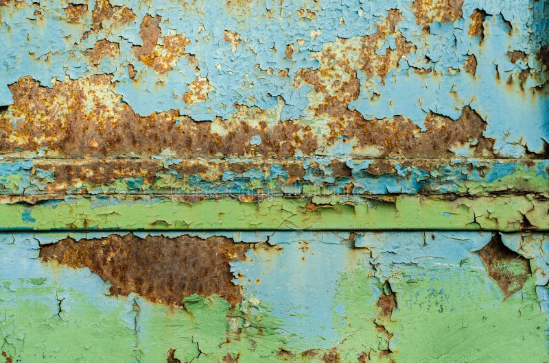 Old Rusty Metal Surface. Old Paint Falls Off the Metal. the Structure ...