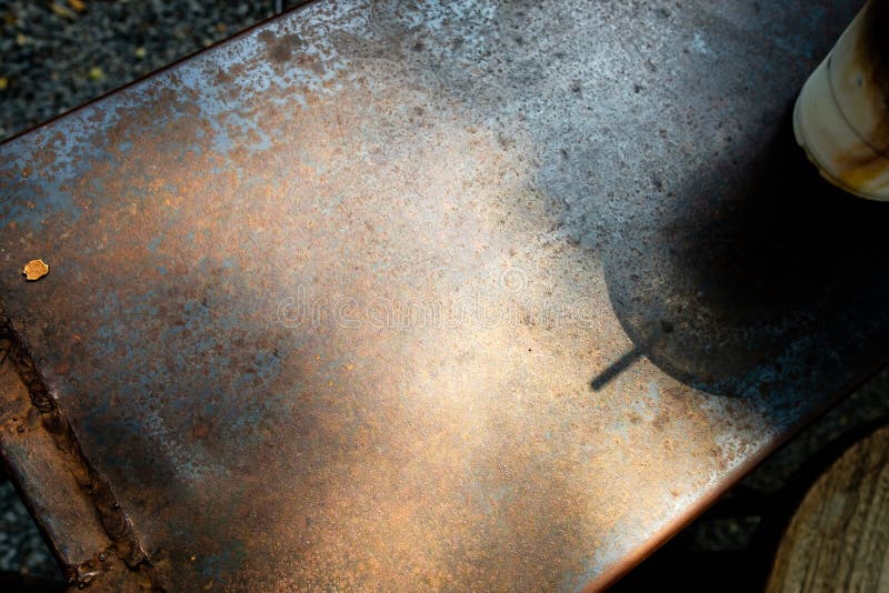 An Old Rusty Metal Table Texture Stock Image - Image of rough ...
