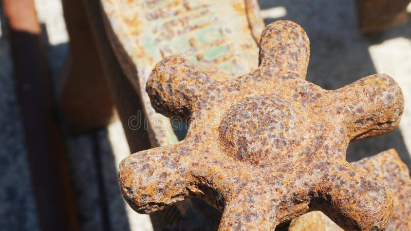 The old rusty metal valve stock photo. Image of damaged - 281264288