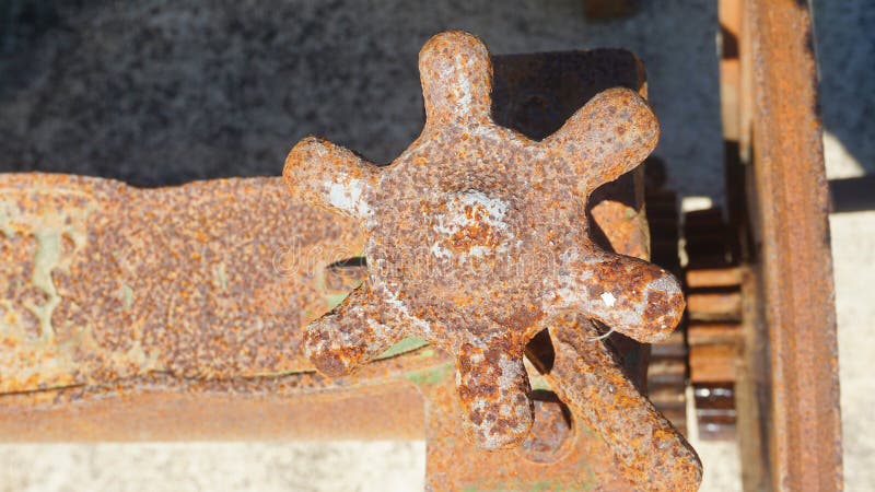 The Old Rusty Metal Valve, an Old Rusty Roller Machine Control Valve ...