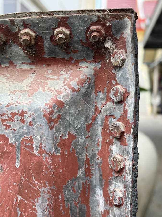 Old Rusty Metal Wall Texture with Bolt Stock Image - Image of rust ...