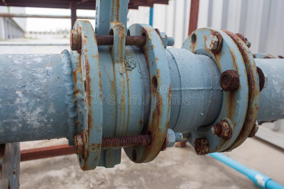 Old Rusty Metal Water Pipe. Stock Photo - Image of equipment, pipes ...