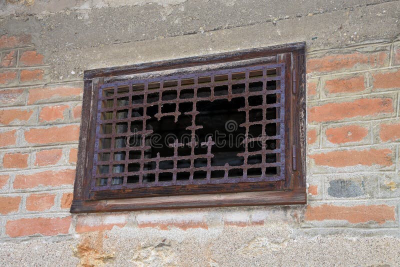 Old and Rusty Metal Window Bar Stock Image - Image of iron, grunge ...
