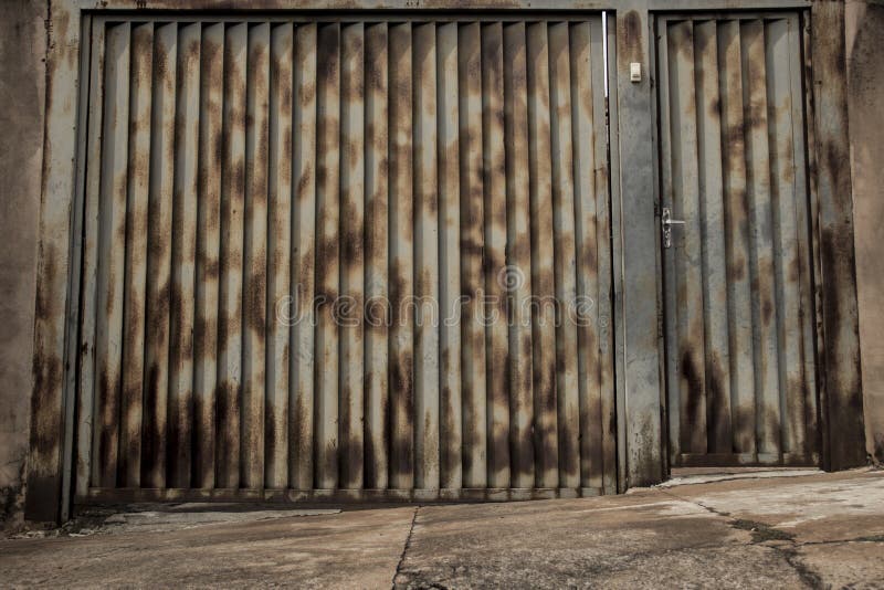 Old and Rusty Metallic Gateway of a Simple House Stock Photo - Image of ...