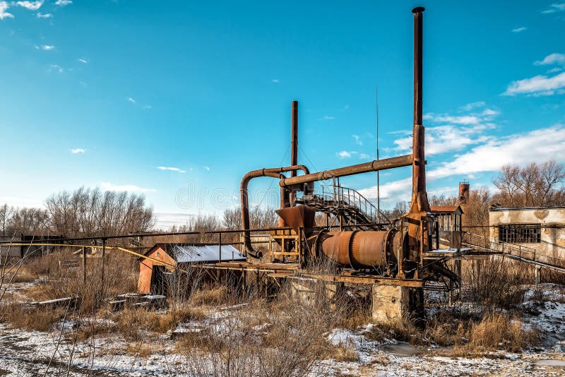 Old Rusty Mining and Quarrying Equipment, Gravel Crusher Stock Photo ...