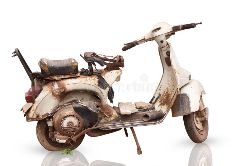 Old rusty motorcycle stock photo. Image of dirty, speed - 35510056