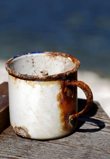 Old rusty mug stock image. Image of white, rusty, eastern - 8240447