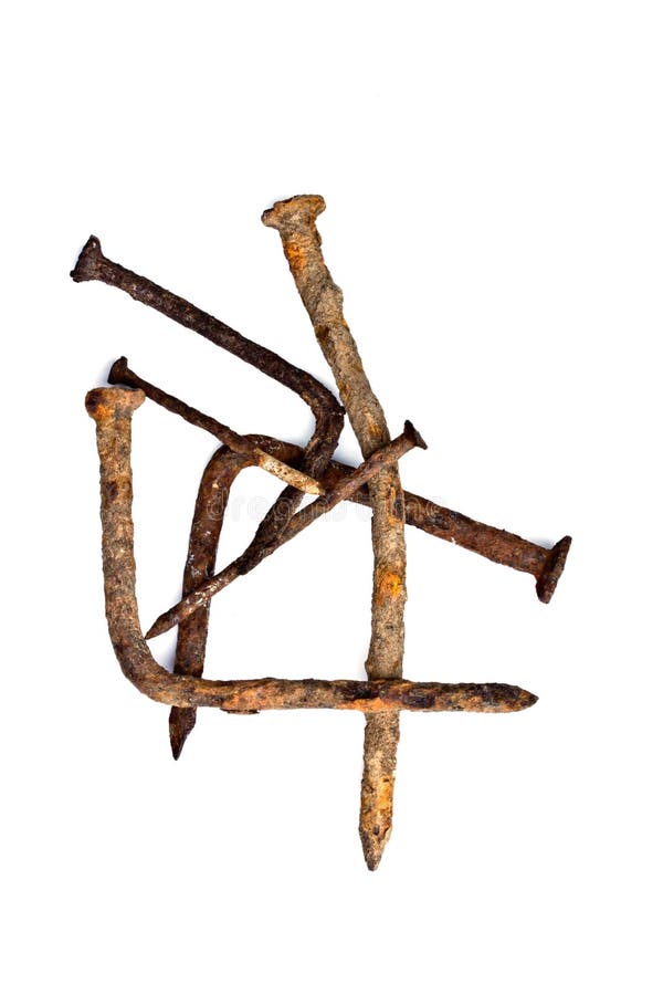 Old rusty nails stock image. Image of handforged, three - 41834955