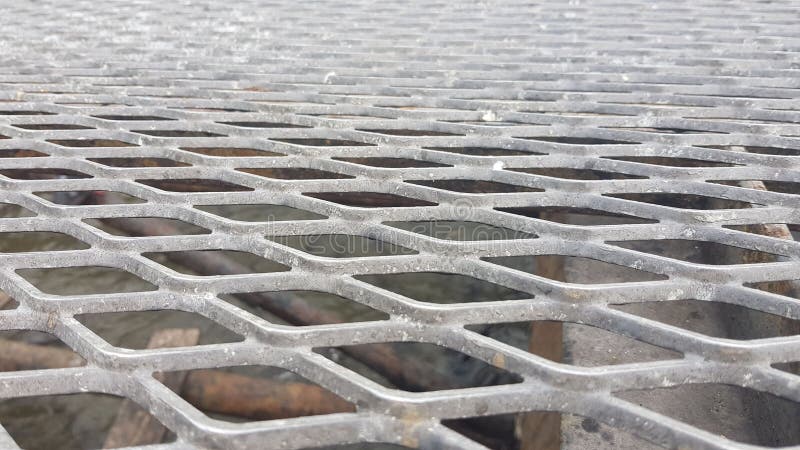 Old rusty net steel floor stock image. Image of closeup - 153205293