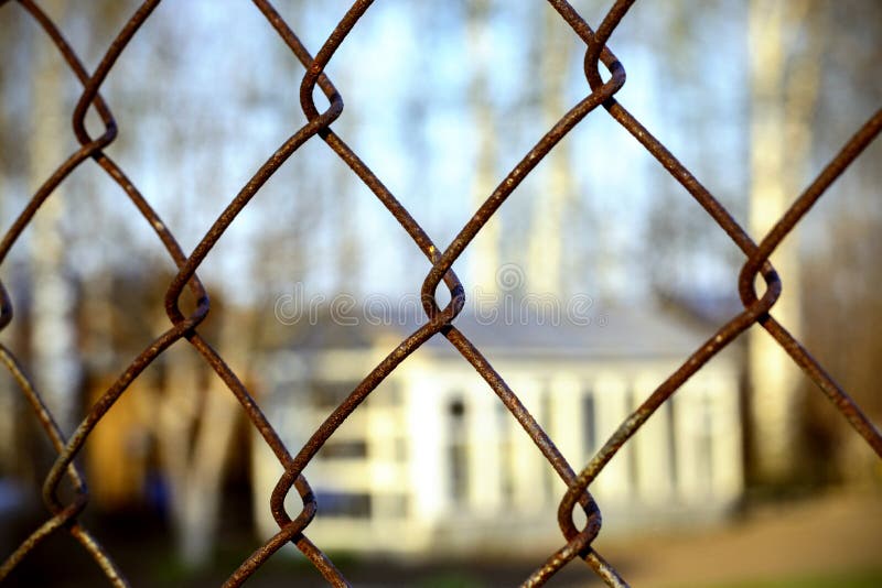 Old Rusty Netting. Selective Focus Stock Image - Image of dirty, link ...