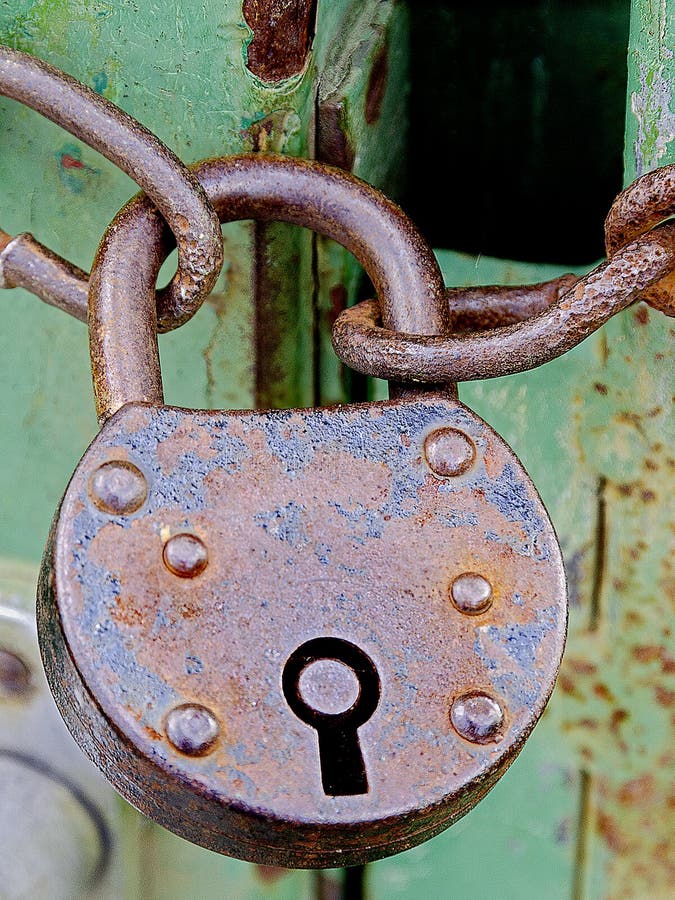 Old and rusty padlock #1 stock photo. Image of rust, metal - 34976274