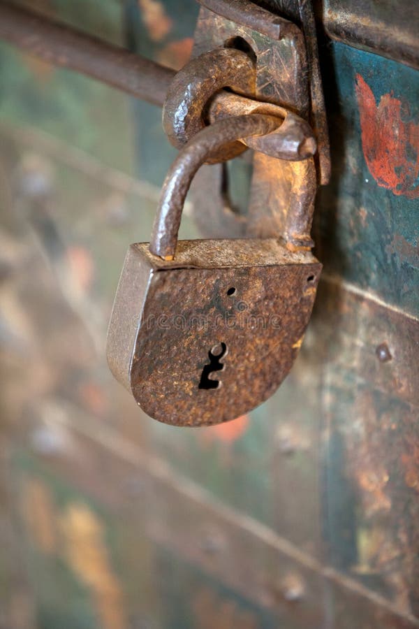 Old rusty padlock stock photo. Image of resident, closeup - 32790014