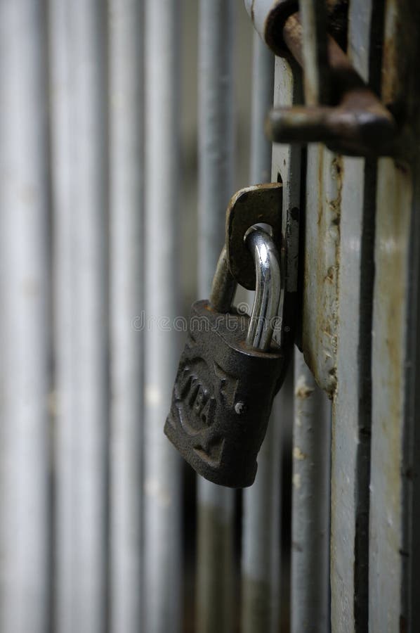 Old Rusty Padlock on the Door Stock Photo - Image of finance, close ...