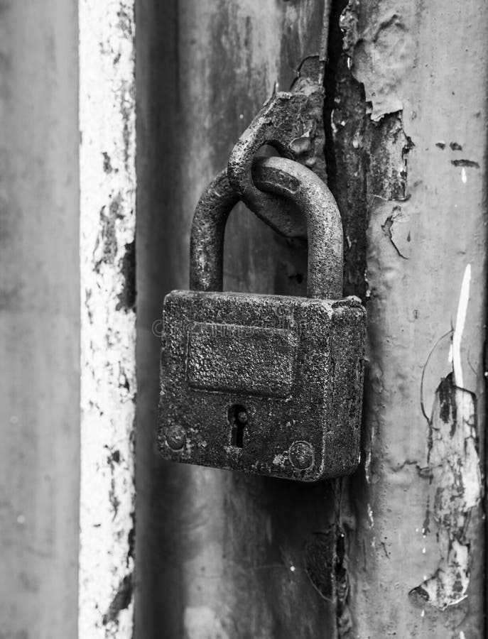Old rusty padlock stock photo. Image of closed, rusted - 95582292